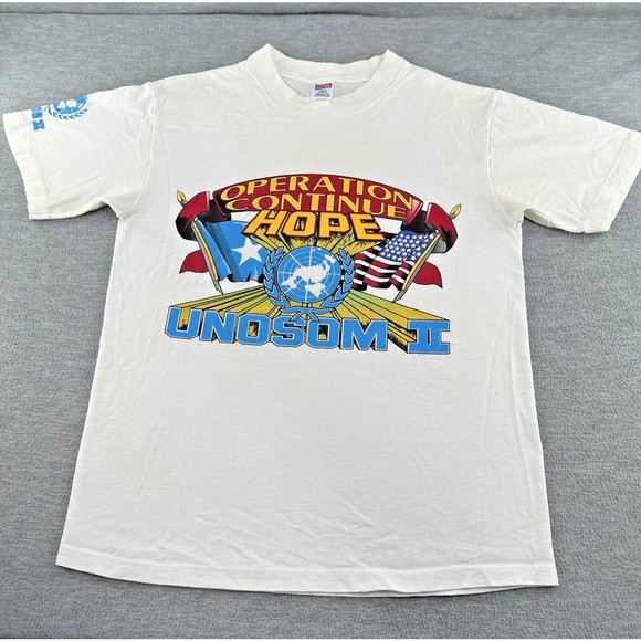 Soffe | Shirts | Vintage Soffe Shirt Operation Continue Home White Tee ...